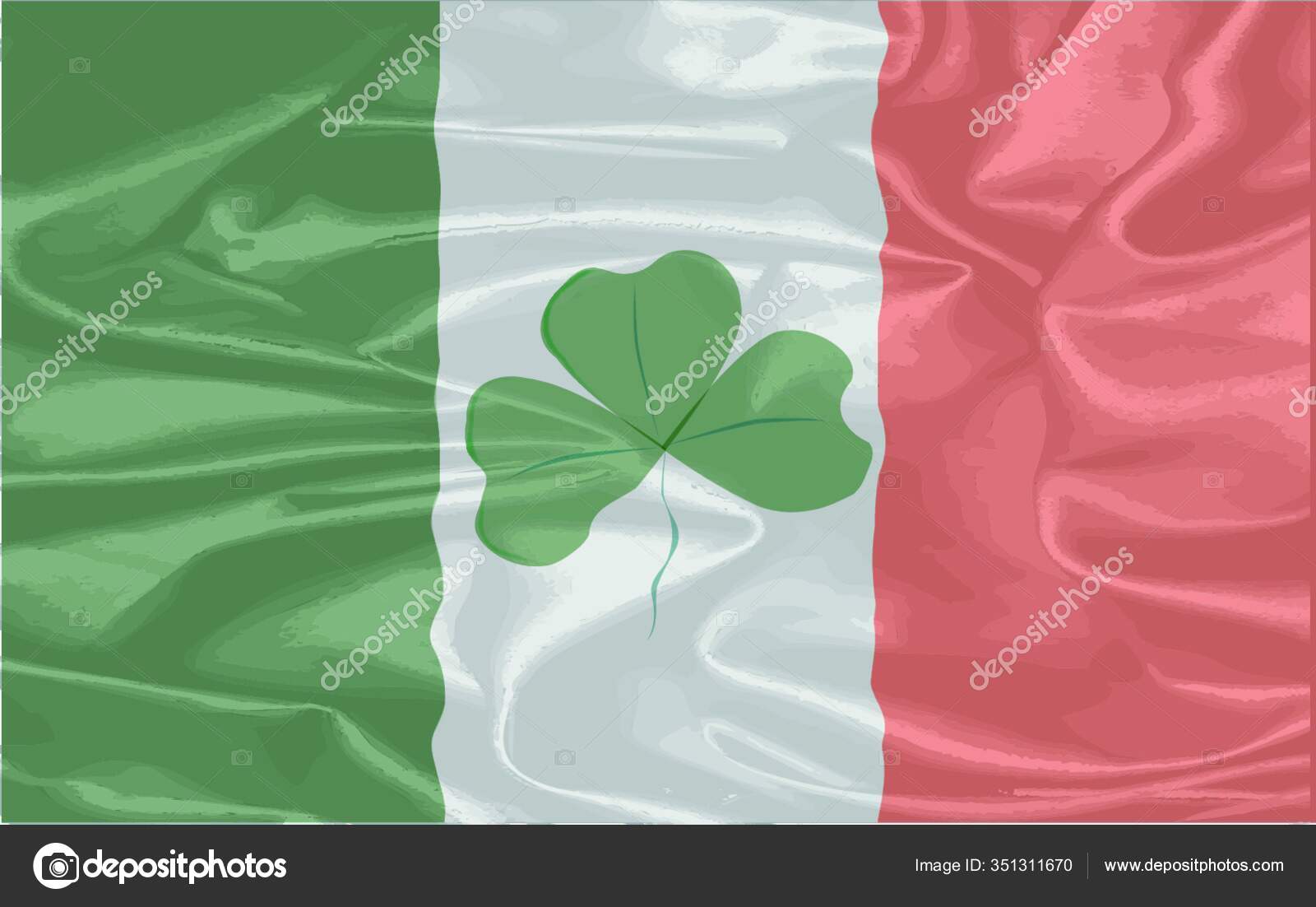 Irish Flag Shamrock Wallpaper