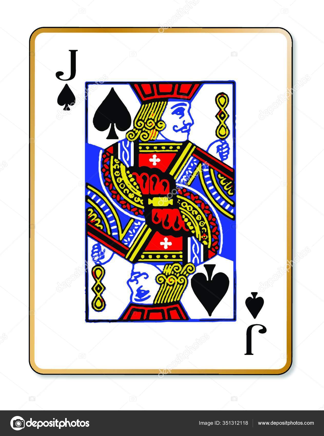 Carte Jouer Valet Pique Sur Fond Blanc Vecteur par ©PantherMediaSeller ...