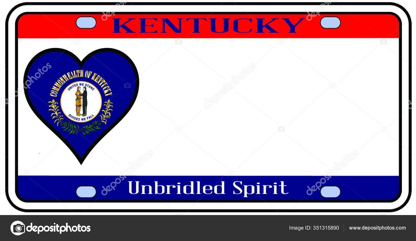 Kentucky State License Plate Colors State Flag Flag Icons White Stock ...
