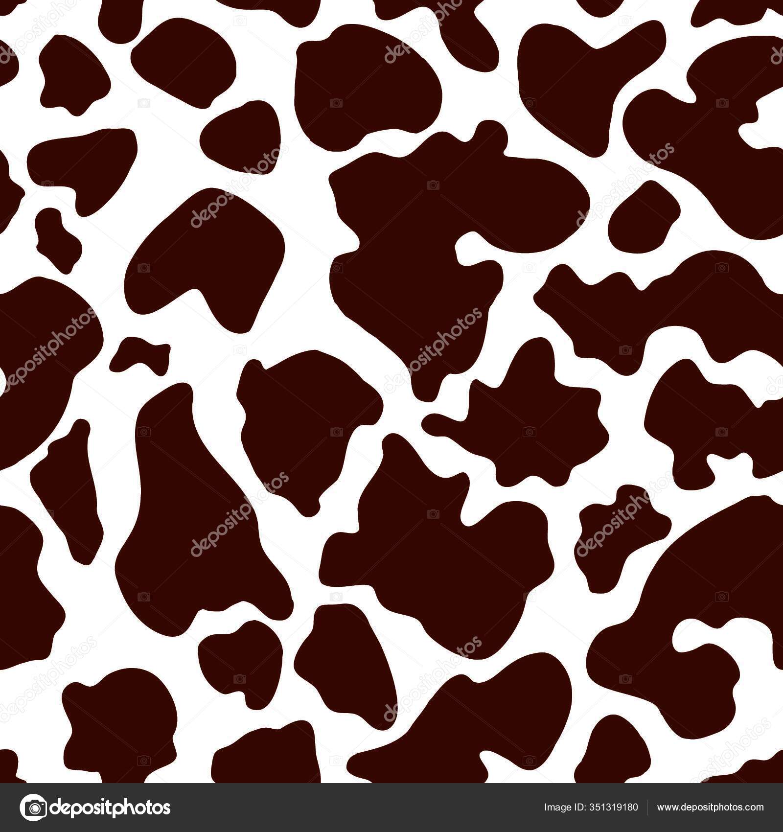Seamless Cow Pattern Cow Background Cow Skin Pattern Animal Hide Stock ...