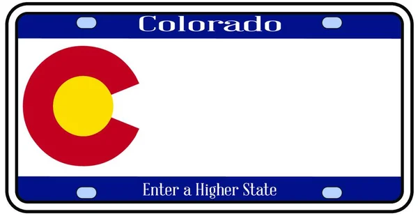 Colorado State License Plate Colors State Flag Rocky Mountain ...