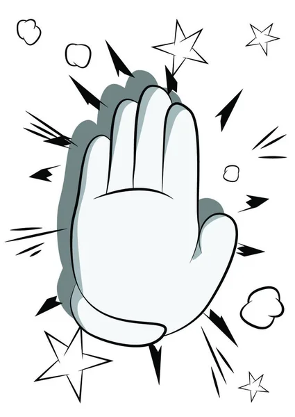 Vector Cartoon Hand Showing Deny Refuse Gesture Illustrated Hand Sign ...