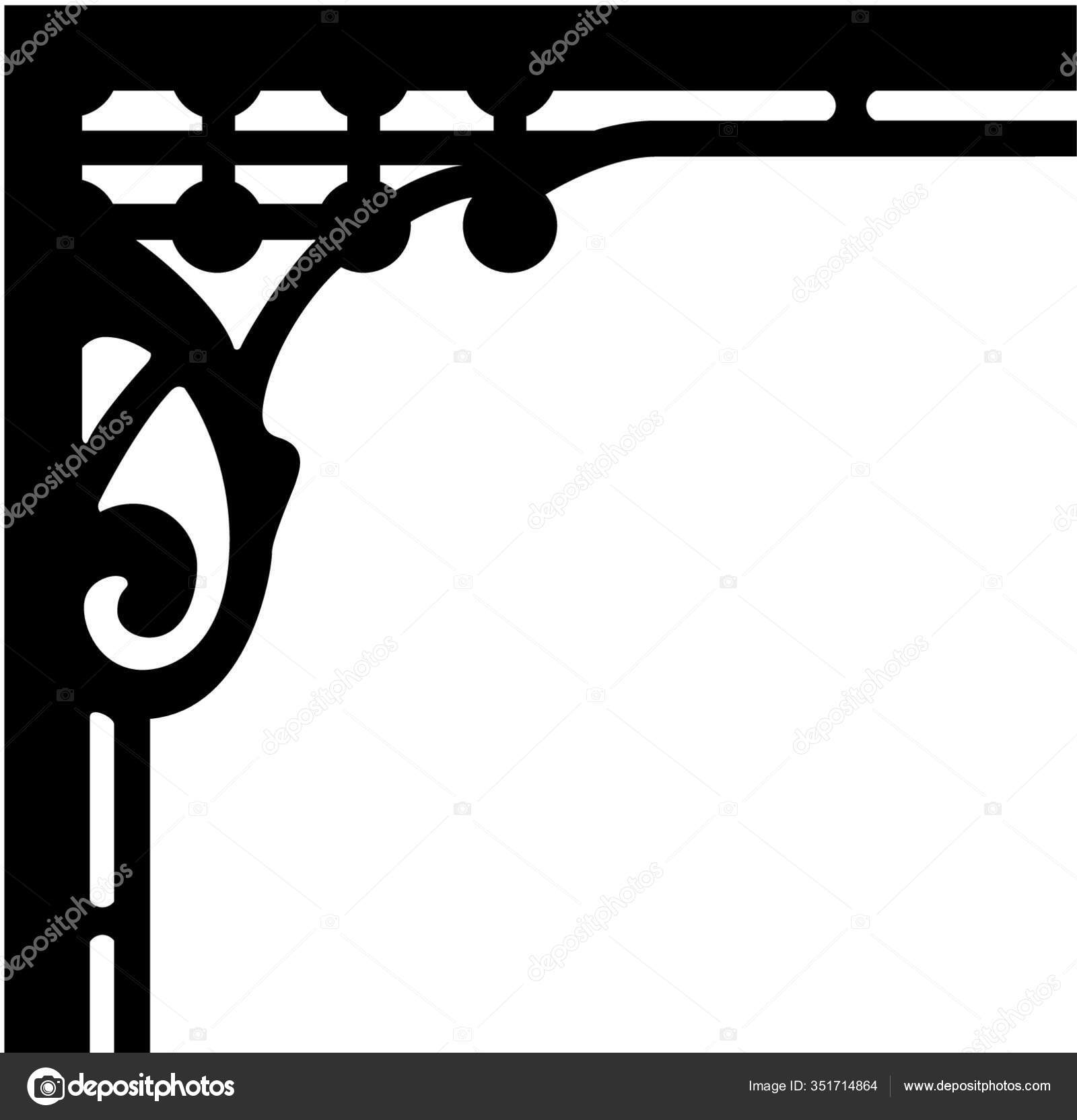 Frames Corners Cornices Isolated White Background Stock Vector Image by ...