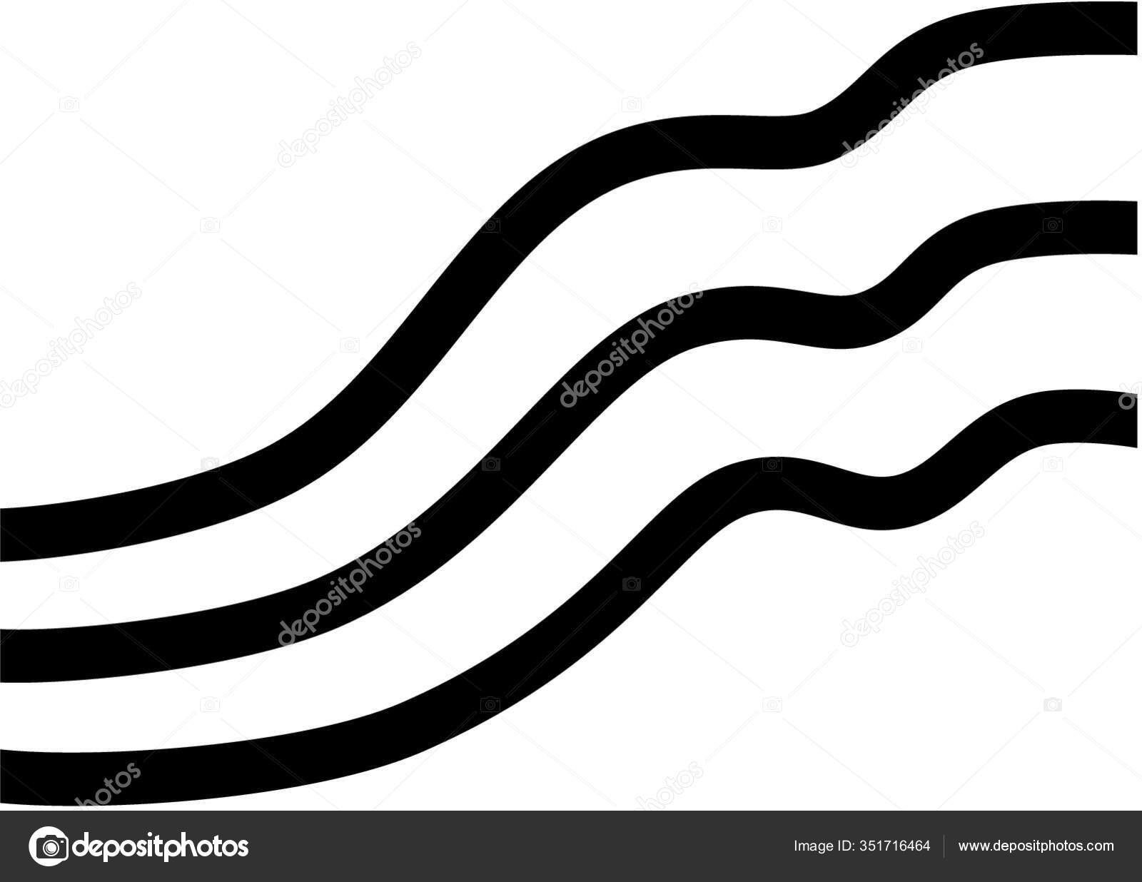 Curvilinear Forms Isolated White Background Stock Vector Image by ...