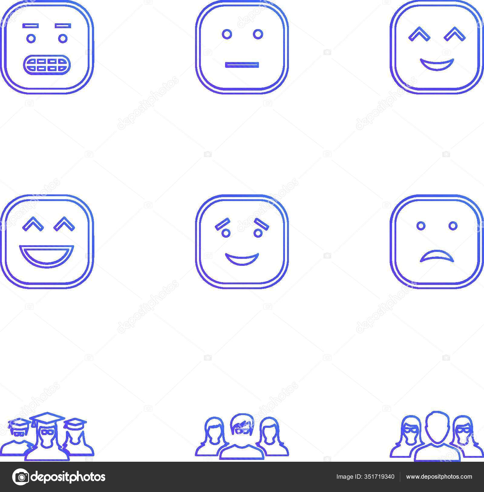 Vector Icons Isolated White Background Stock Vector Image by ...