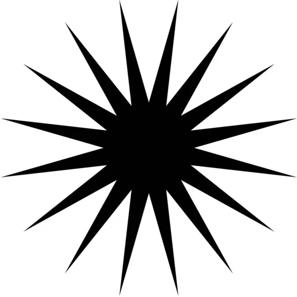 Multi Pointed Stars Isolated White Background Stock Vector by ...