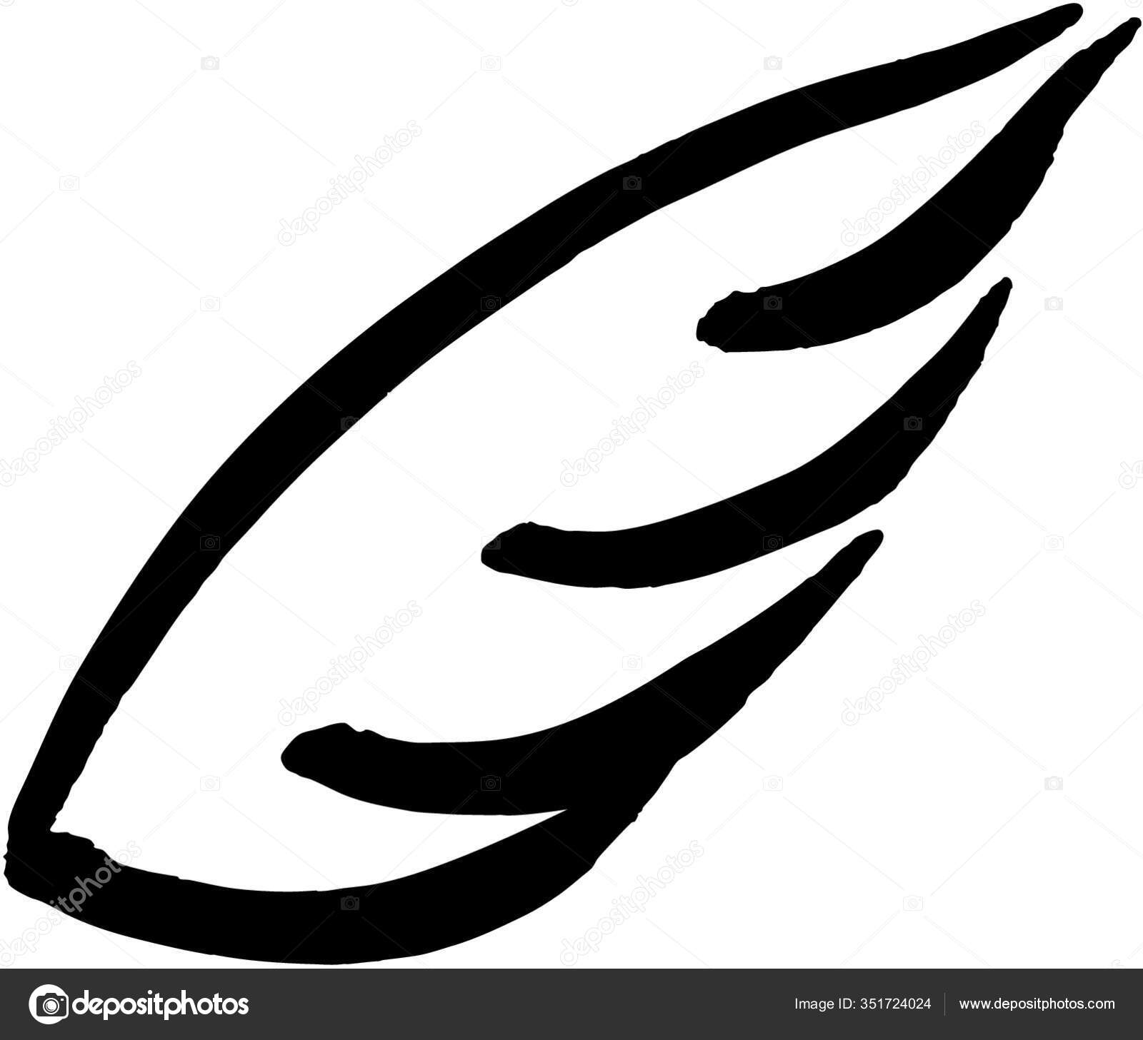 Freehand Shapes Isolated White Background Stock Vector by ...