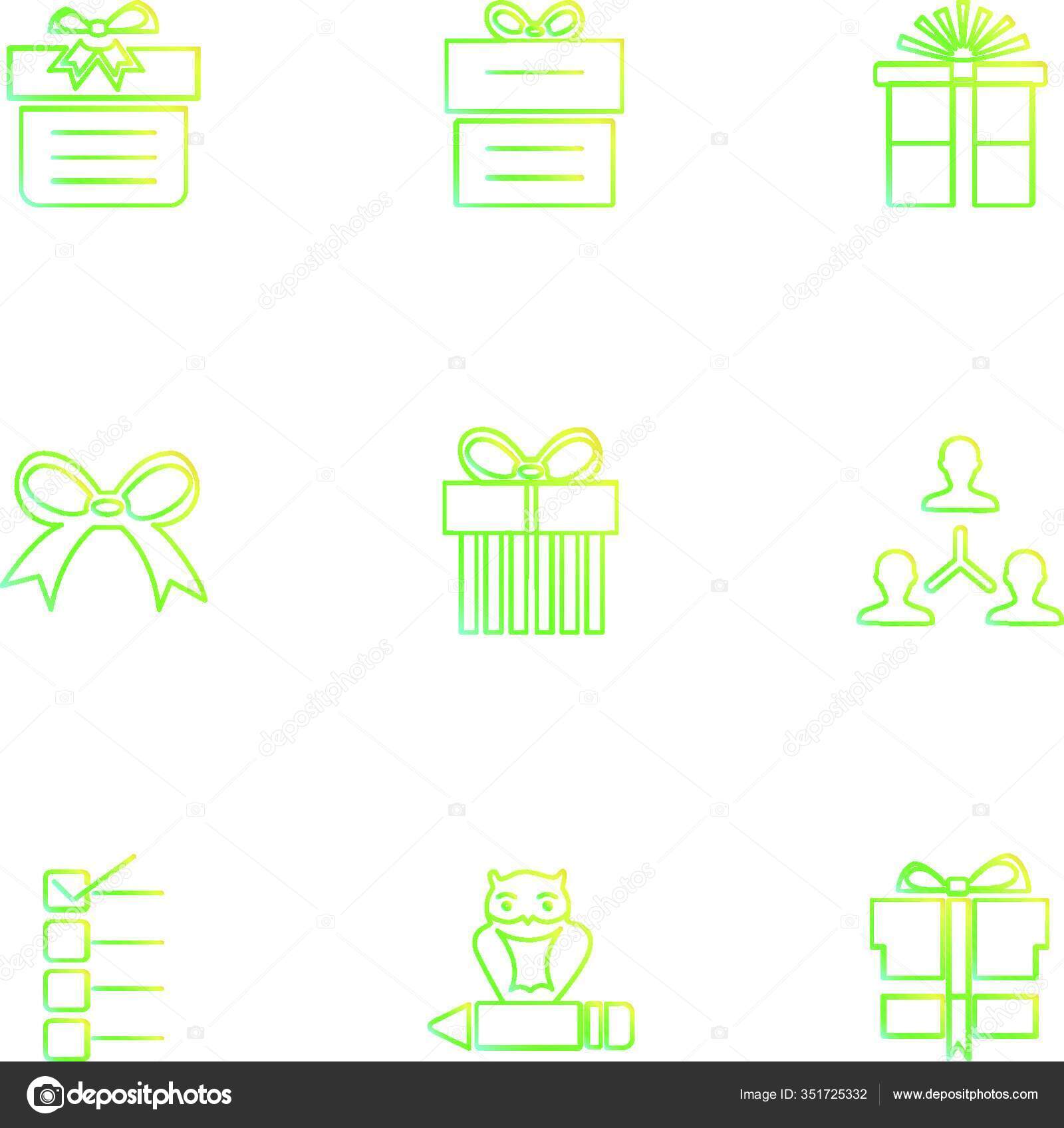 Vector Icons Isolated White Background Stock Vector by ...