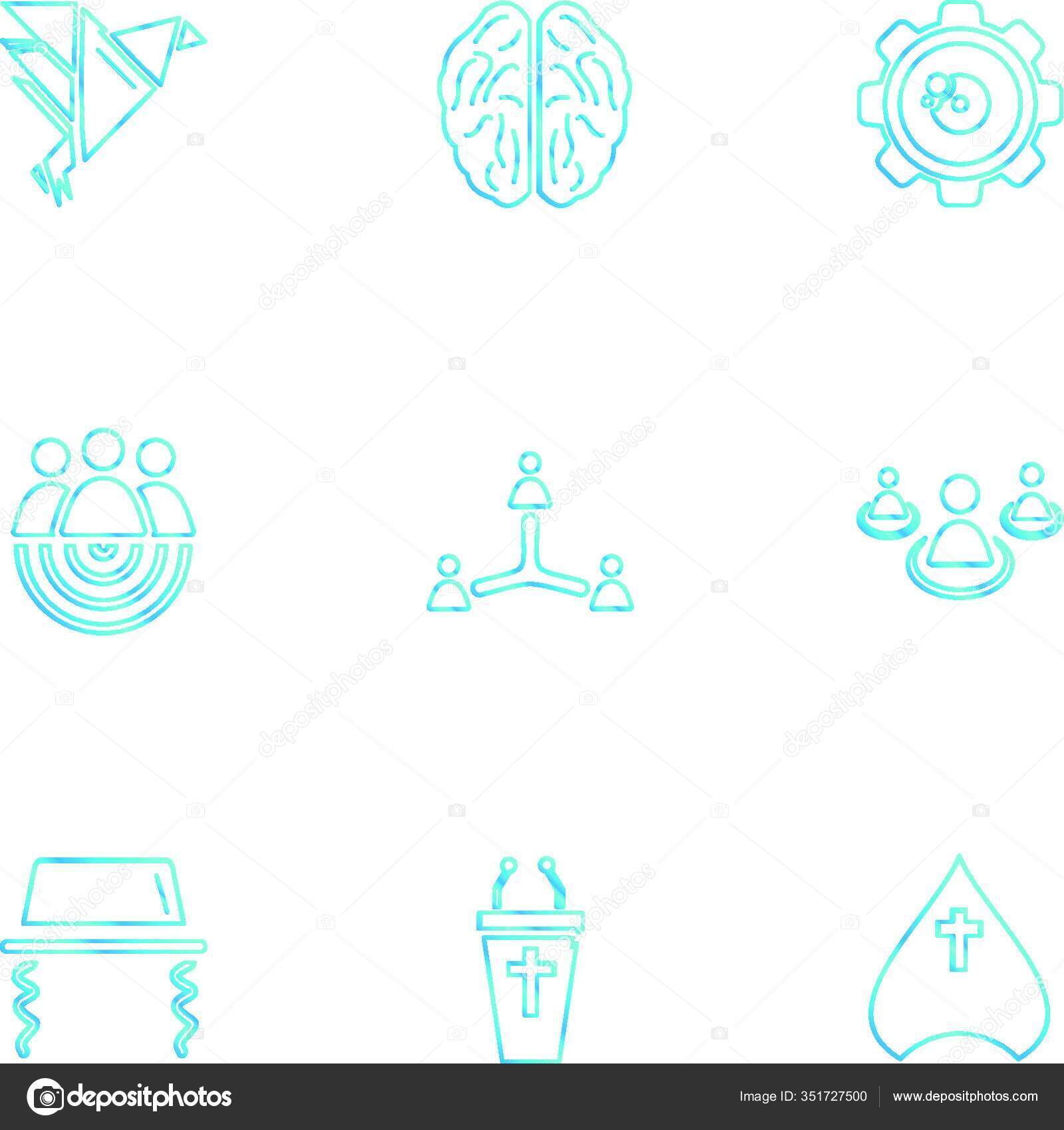 Vector Icons Isolated White Background Stock Vector Image by ...