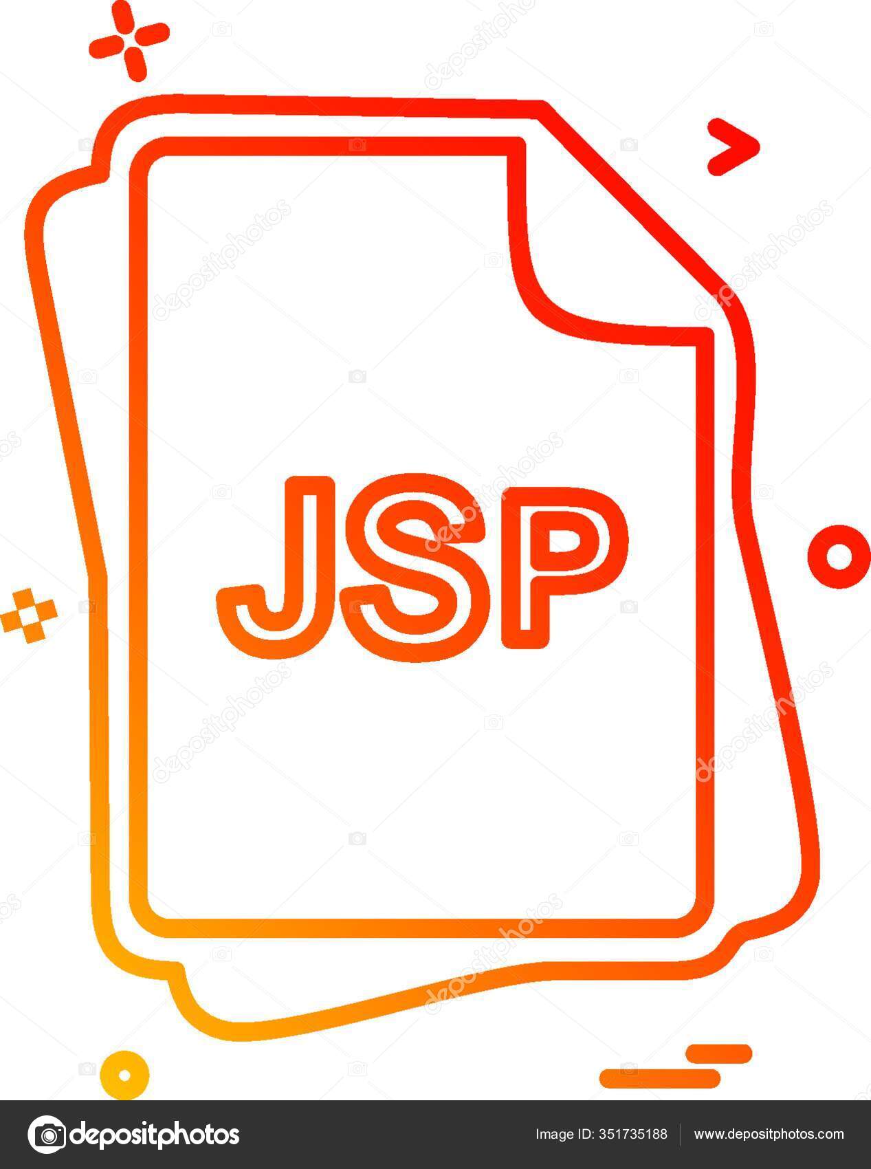 Jsp File Type Icon Design Vector Stock Vector Image By ©panthermediaseller 351735188
