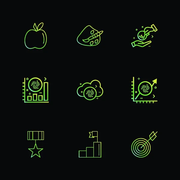 Vector Icons Black Background Stock Vector Image by ©PantherMediaSeller ...
