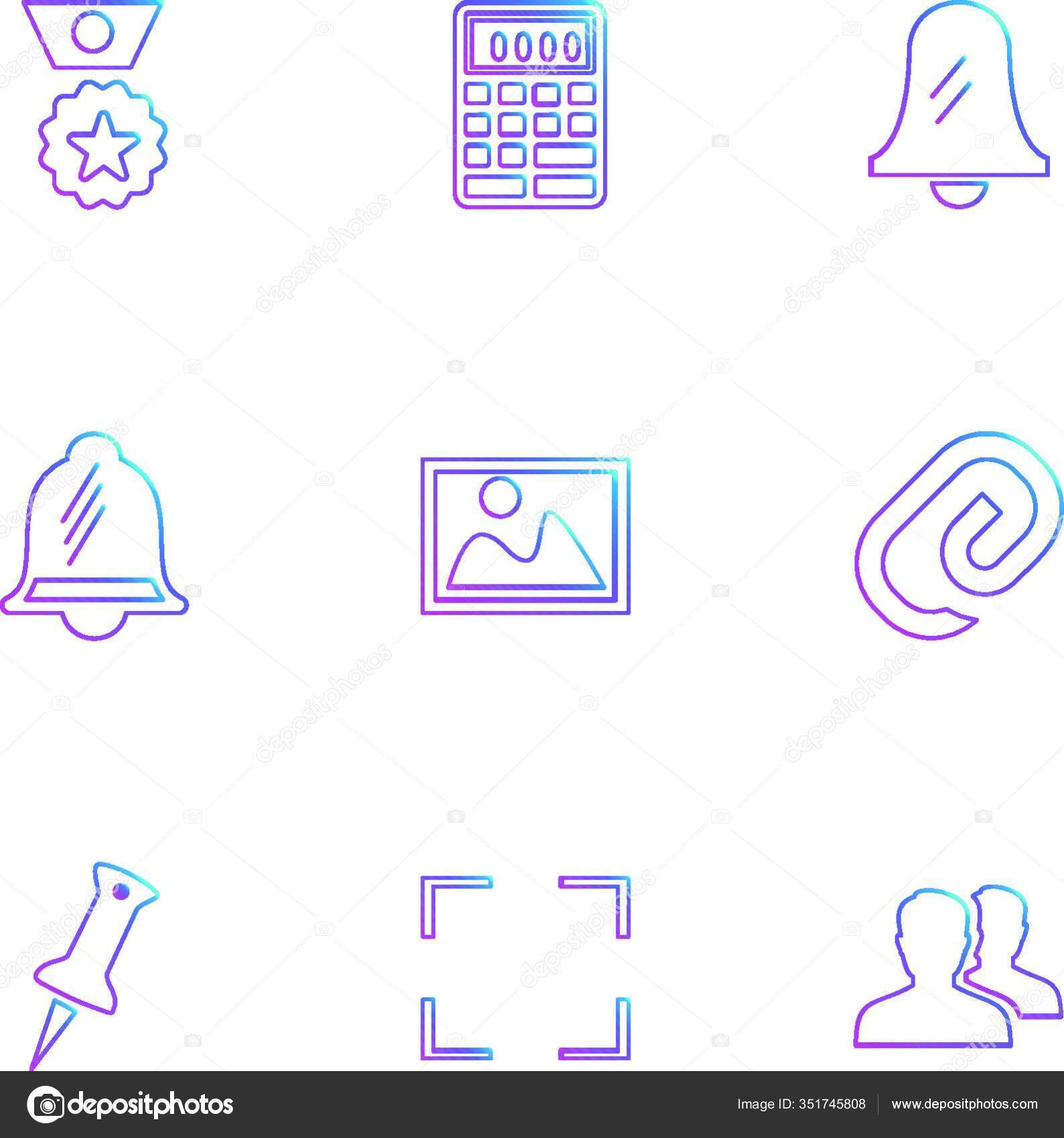 Vector Icons Isolated White Background Stock Vector by ...