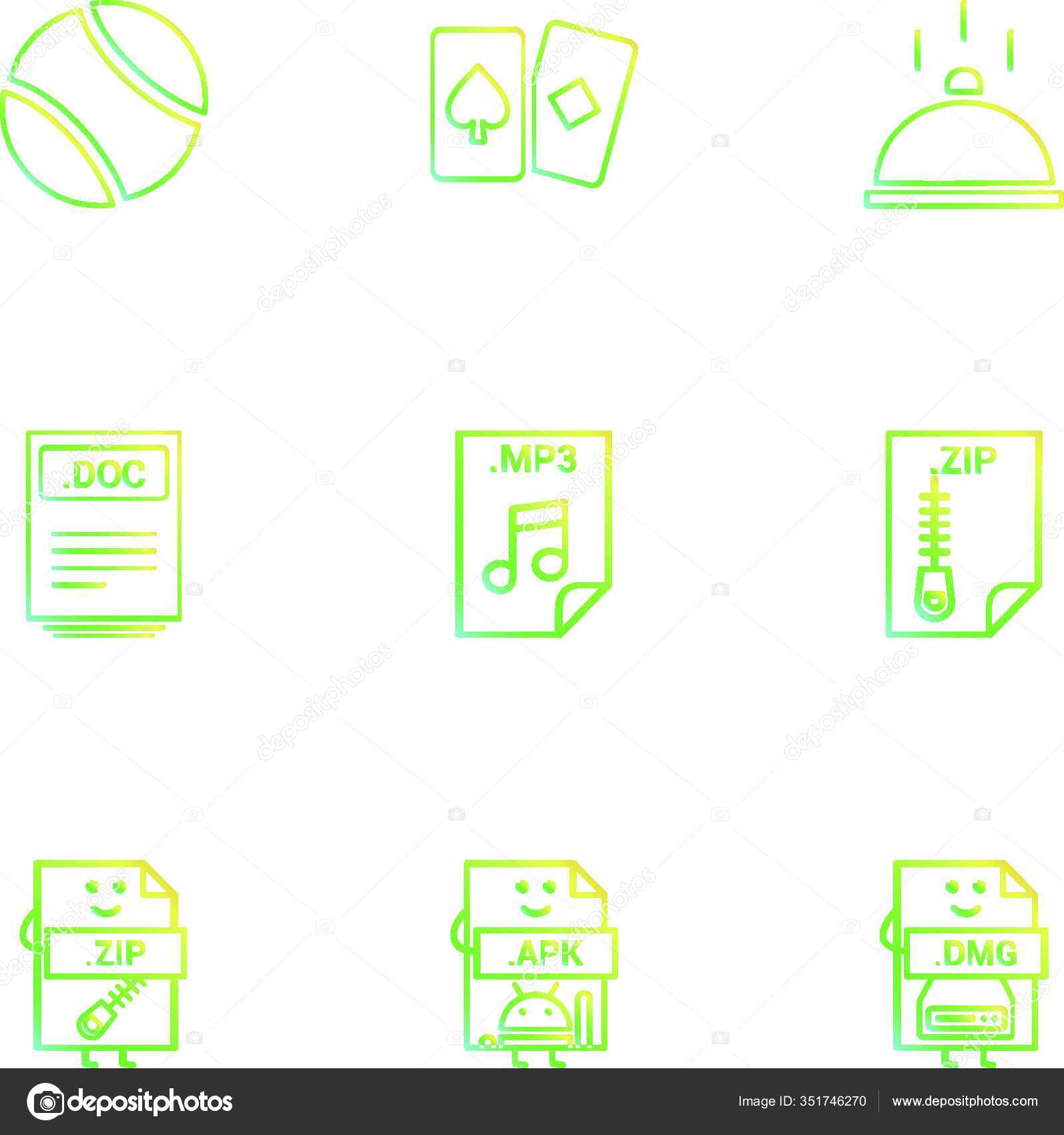 Vector Icons Isolated White Background Stock Vector by ...