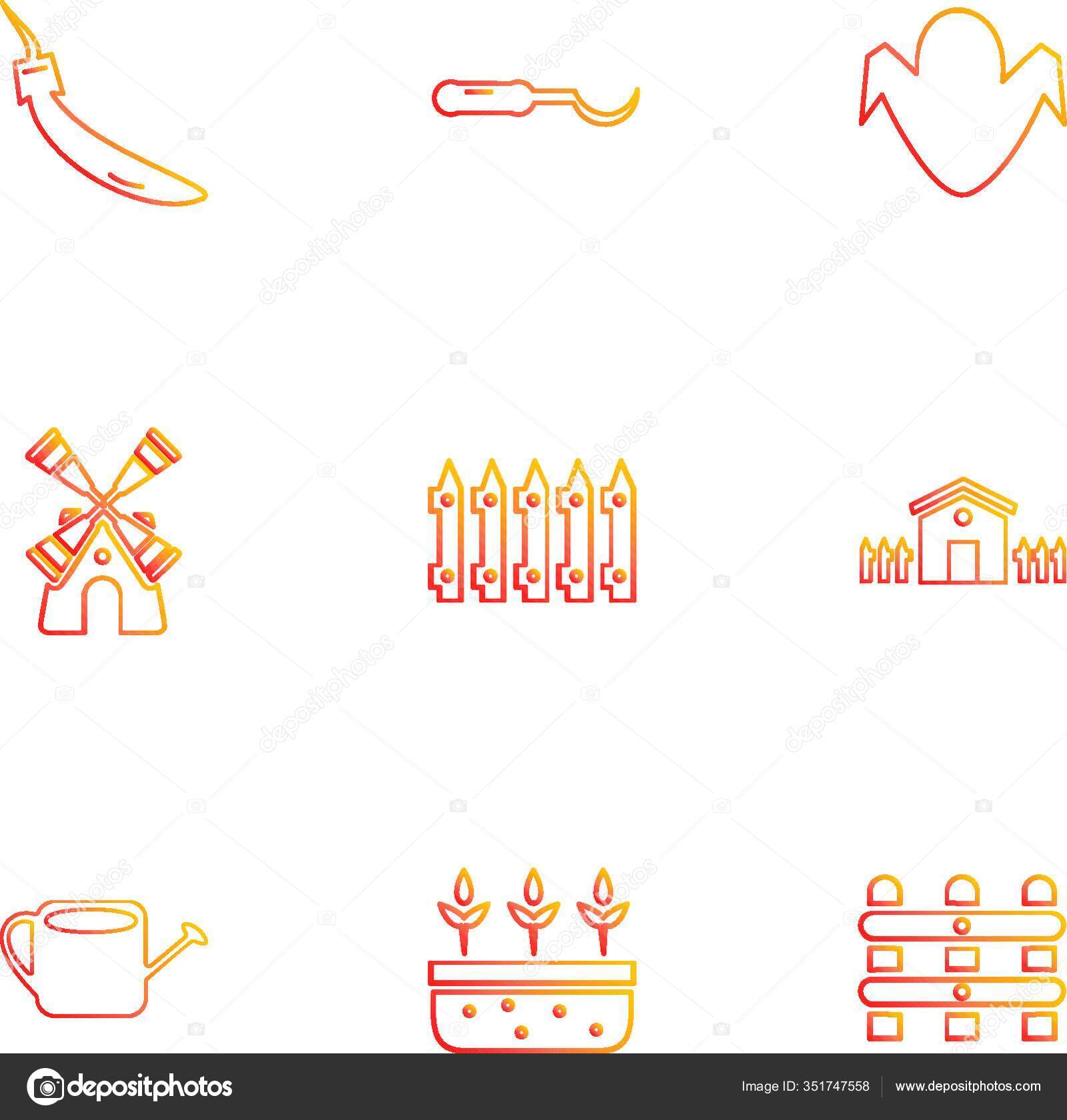 Vector Icons Isolated White Background Stock Vector by ...