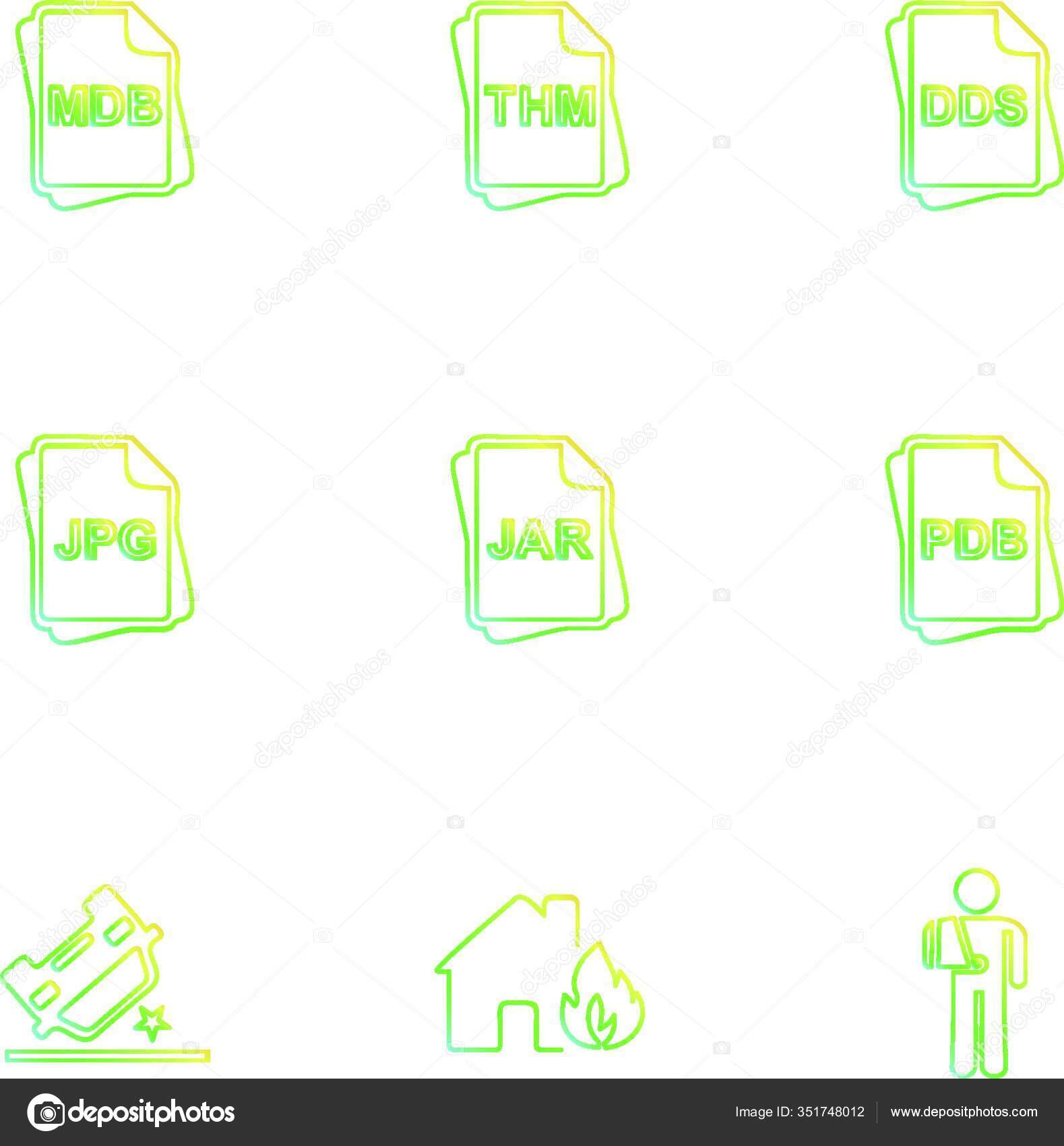 Vector Icons Isolated White Background Stock Vector Image by ...