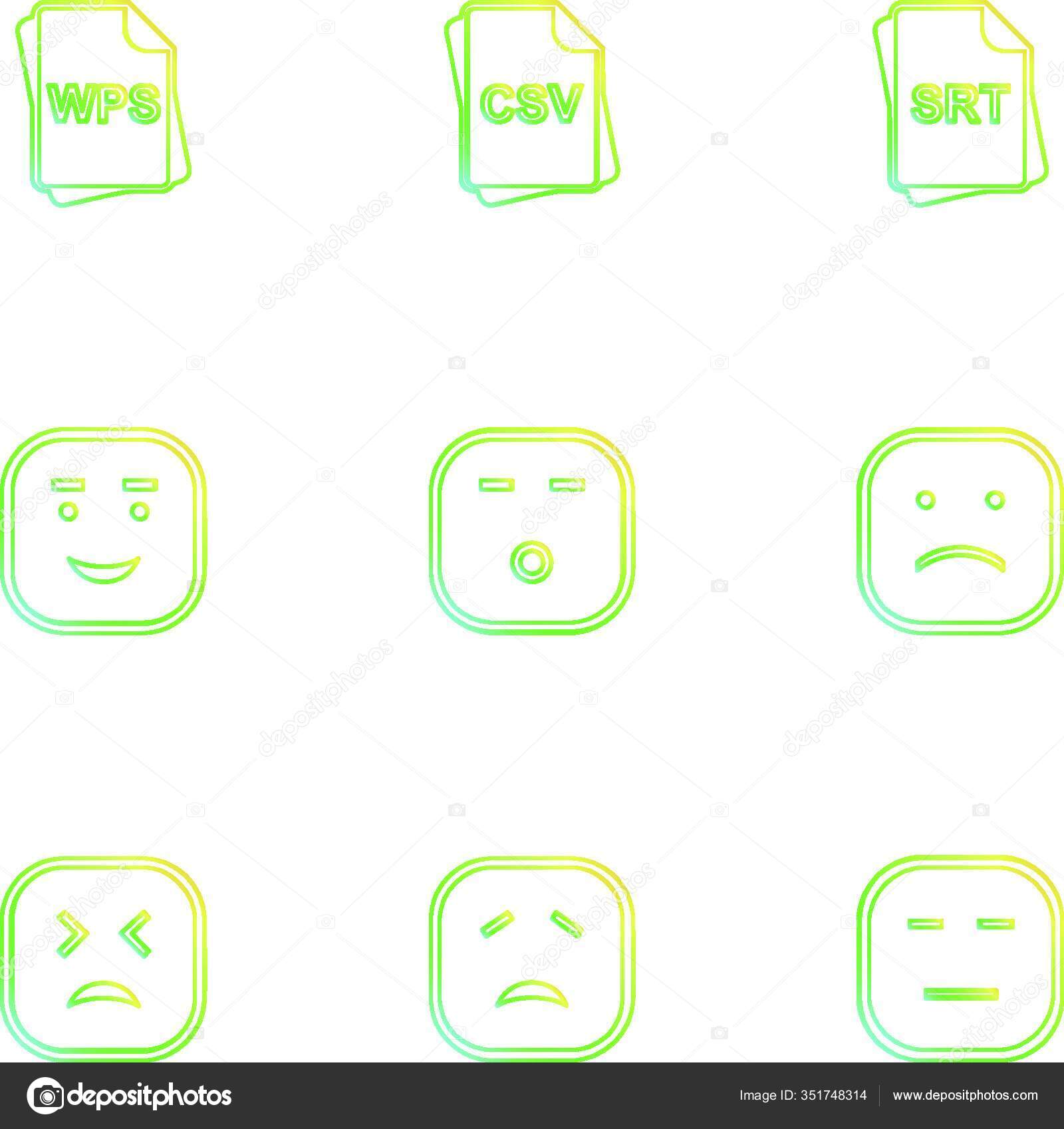 Vector Icons Isolated White Background Stock Vector by ...