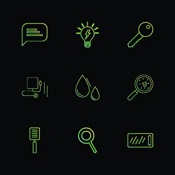 Vector Icons Black Background Stock Vector by ©PantherMediaSeller 351746728