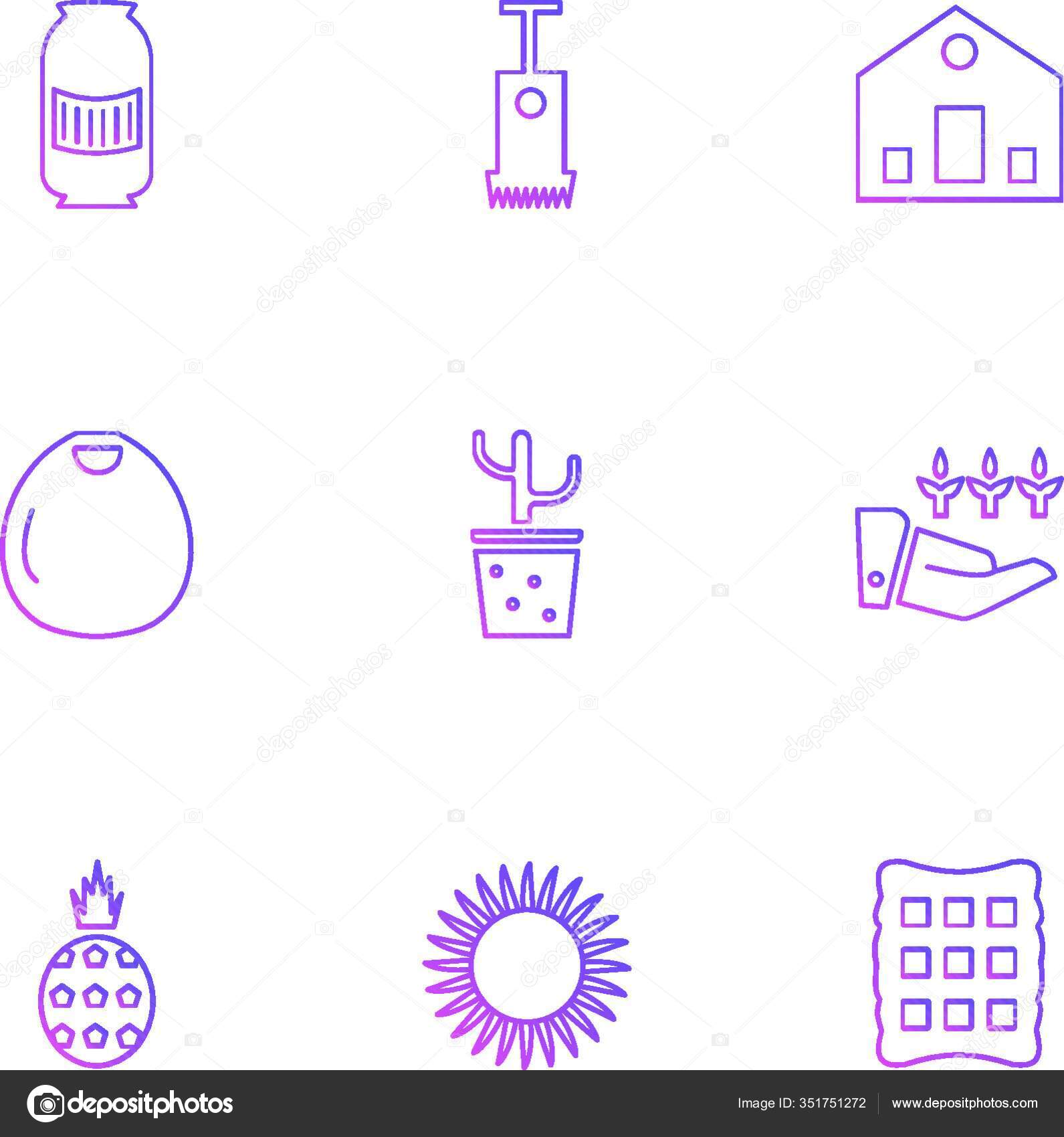 Vector Icons Isolated White Background Stock Vector Image by ...