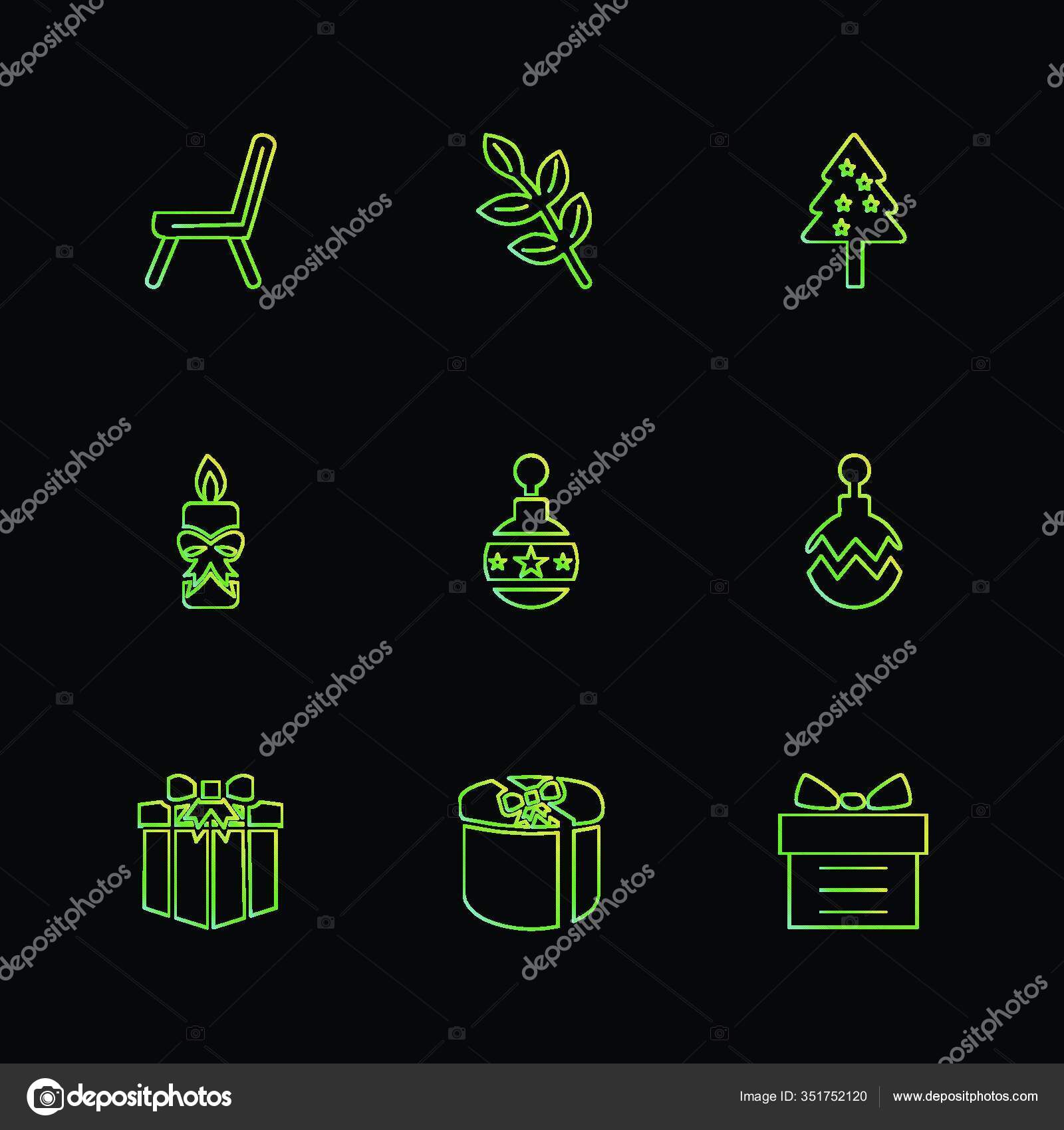 Vector Icons Black Background Stock Vector Image by ©PantherMediaSeller ...