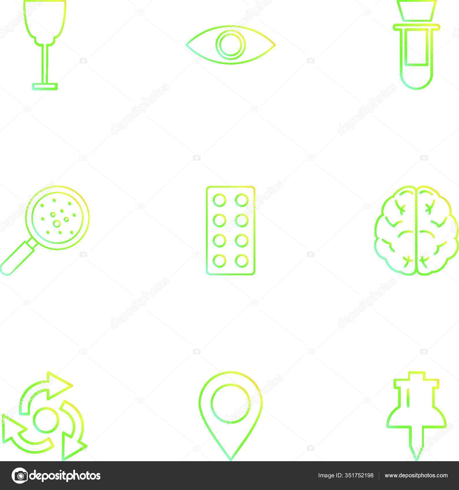 Vector Icons Isolated White Background Stock Vector by ...