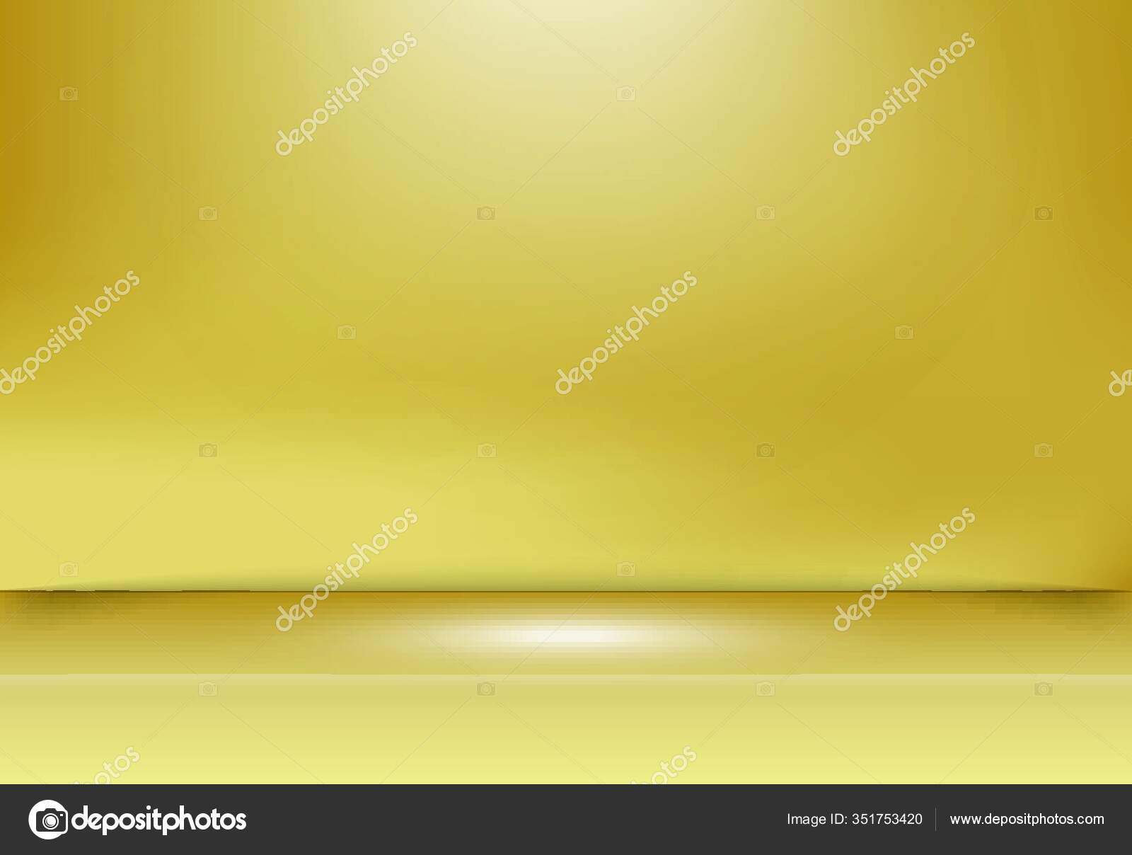 Abstract Golden Gold Studio Background Lighting Stage Vector ...