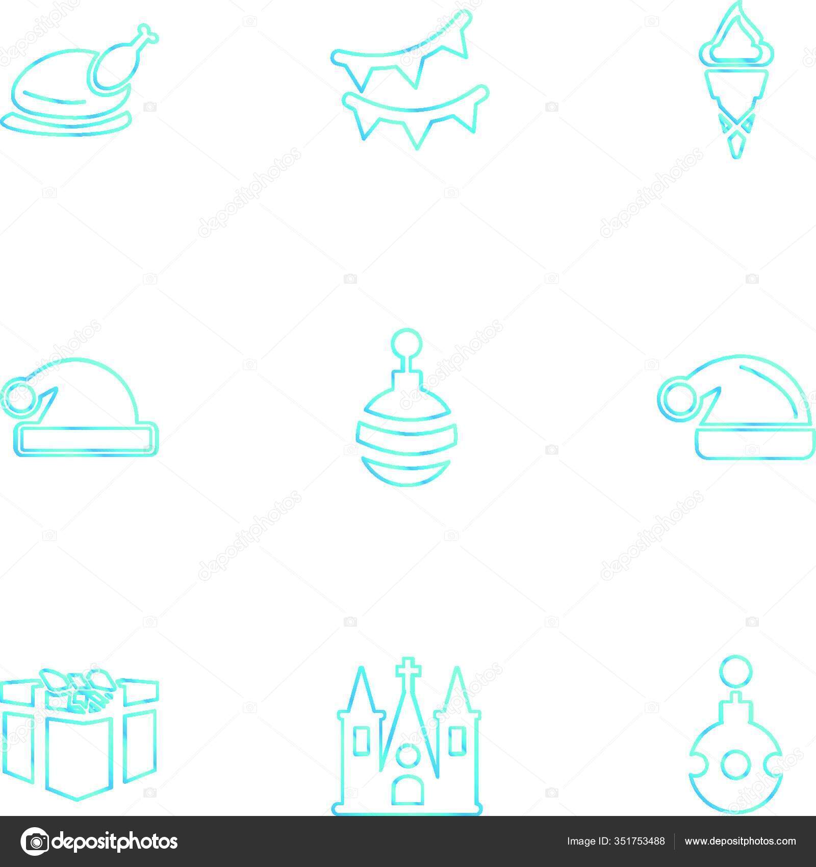 Vector Icons Isolated White Background Stock Vector Image by ...