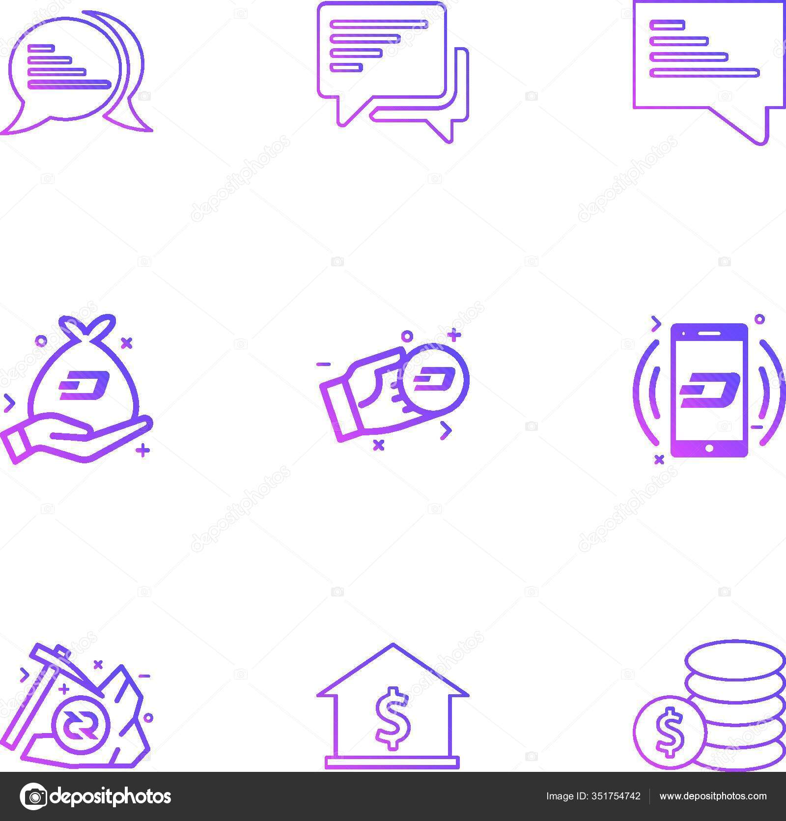 Vector Icons Isolated White Background Stock Vector by ...