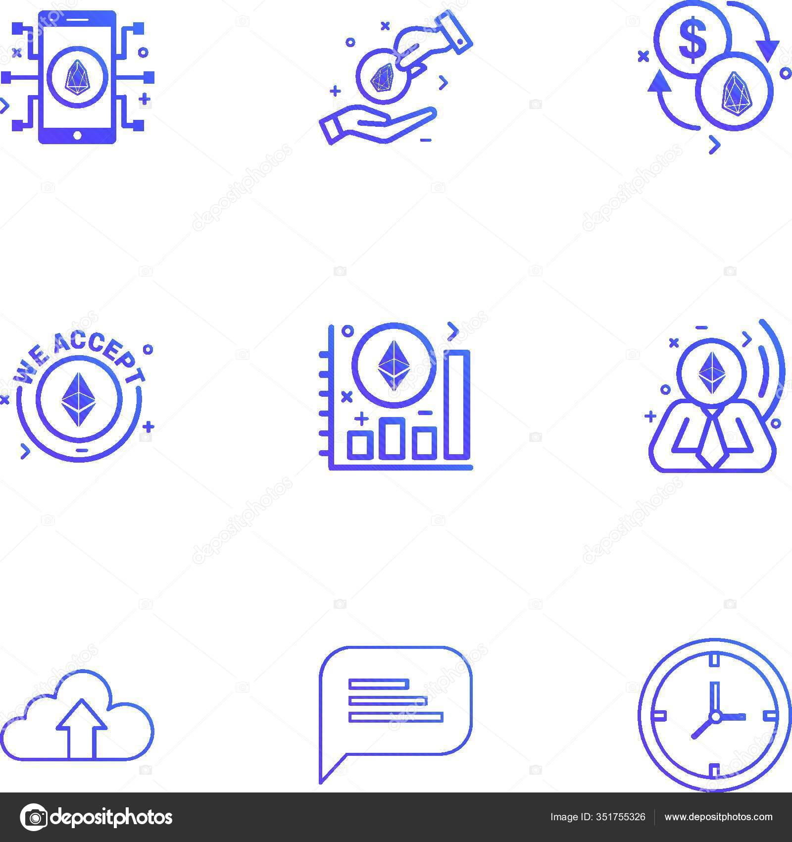 Vector Icons Isolated White Background Stock Vector by ...