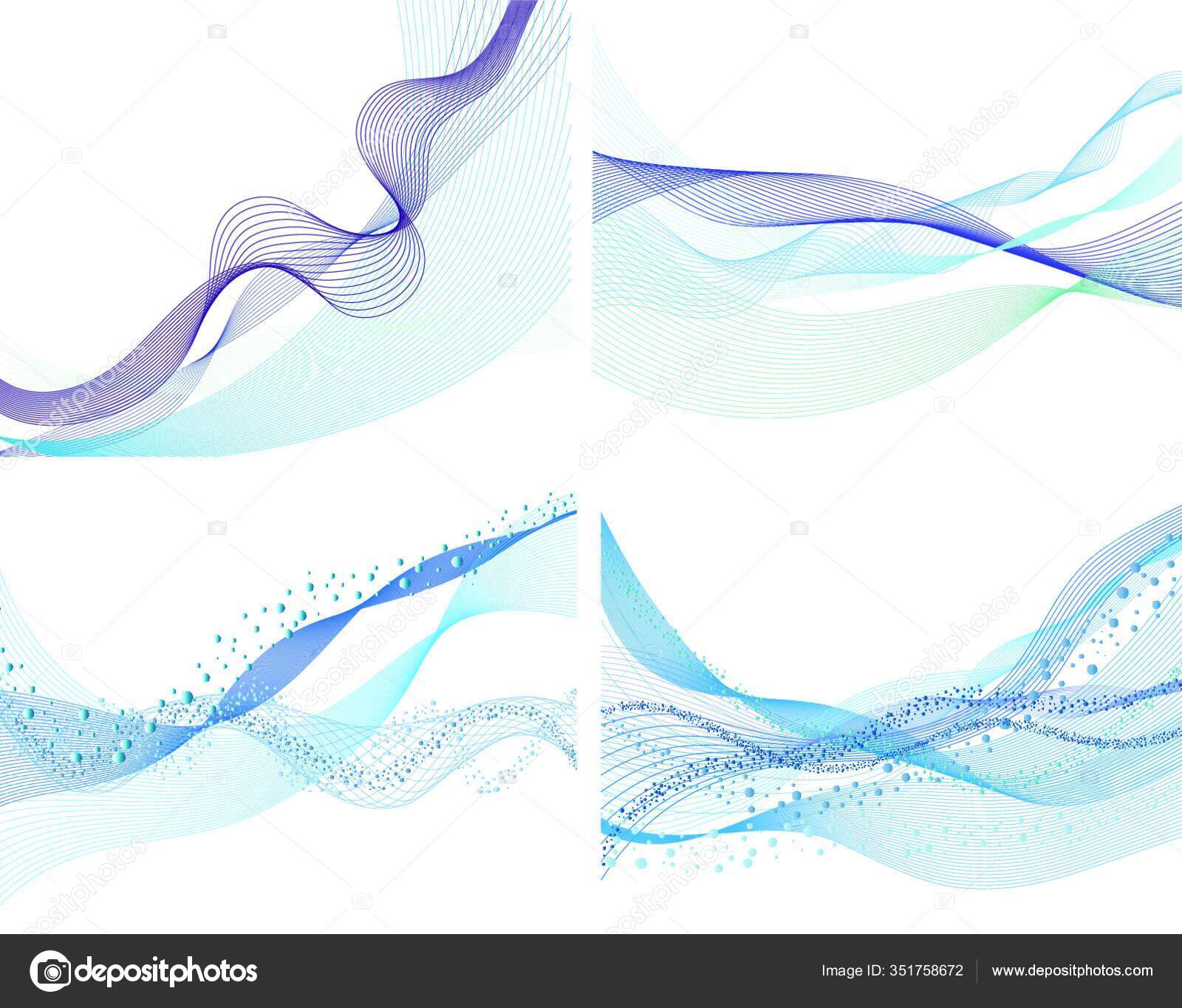 Set Nine Abstract Vector Water Background Stock Vector Image by ...