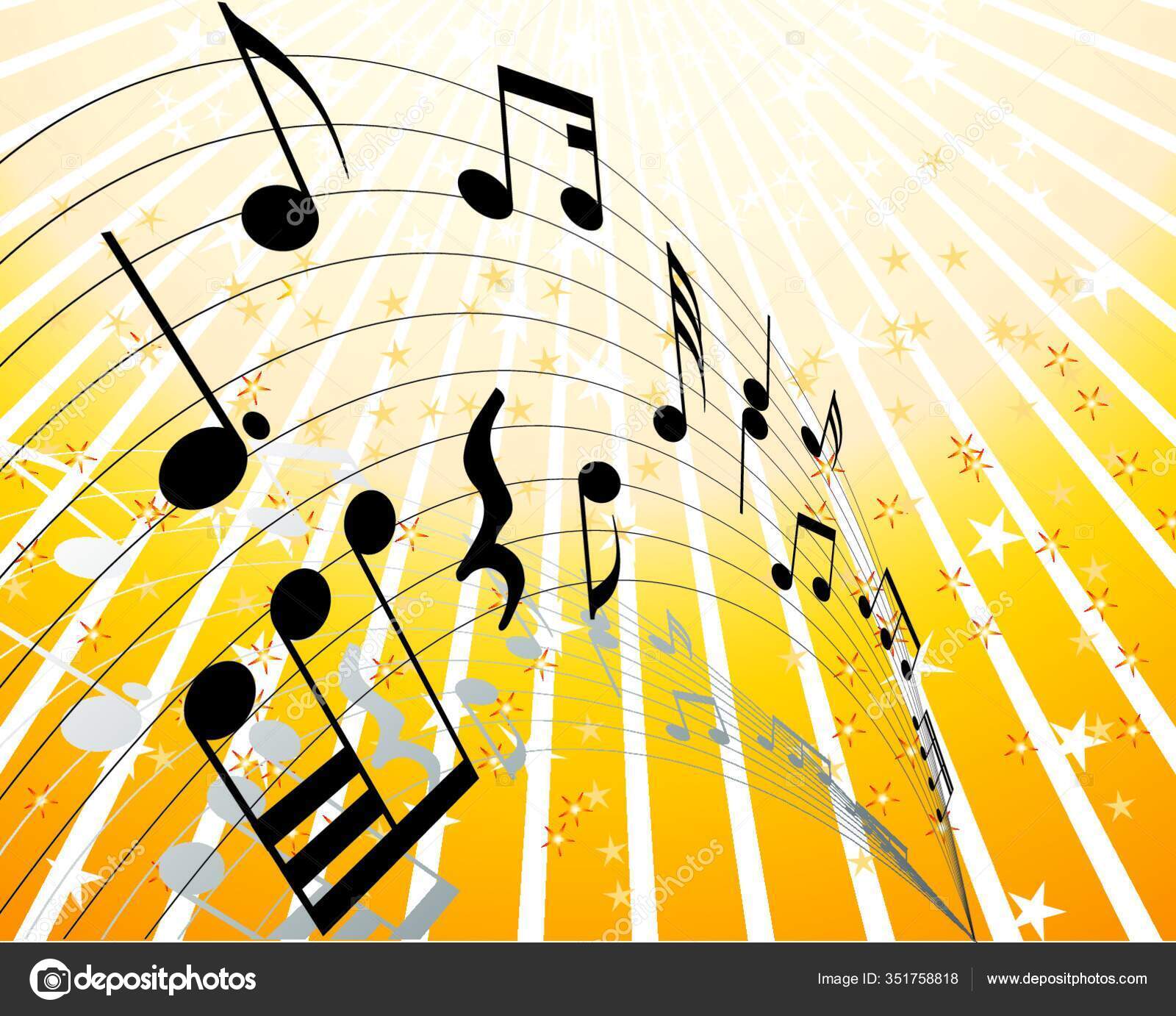 Musical Note Staff Red Background Stock Vector Image by ...