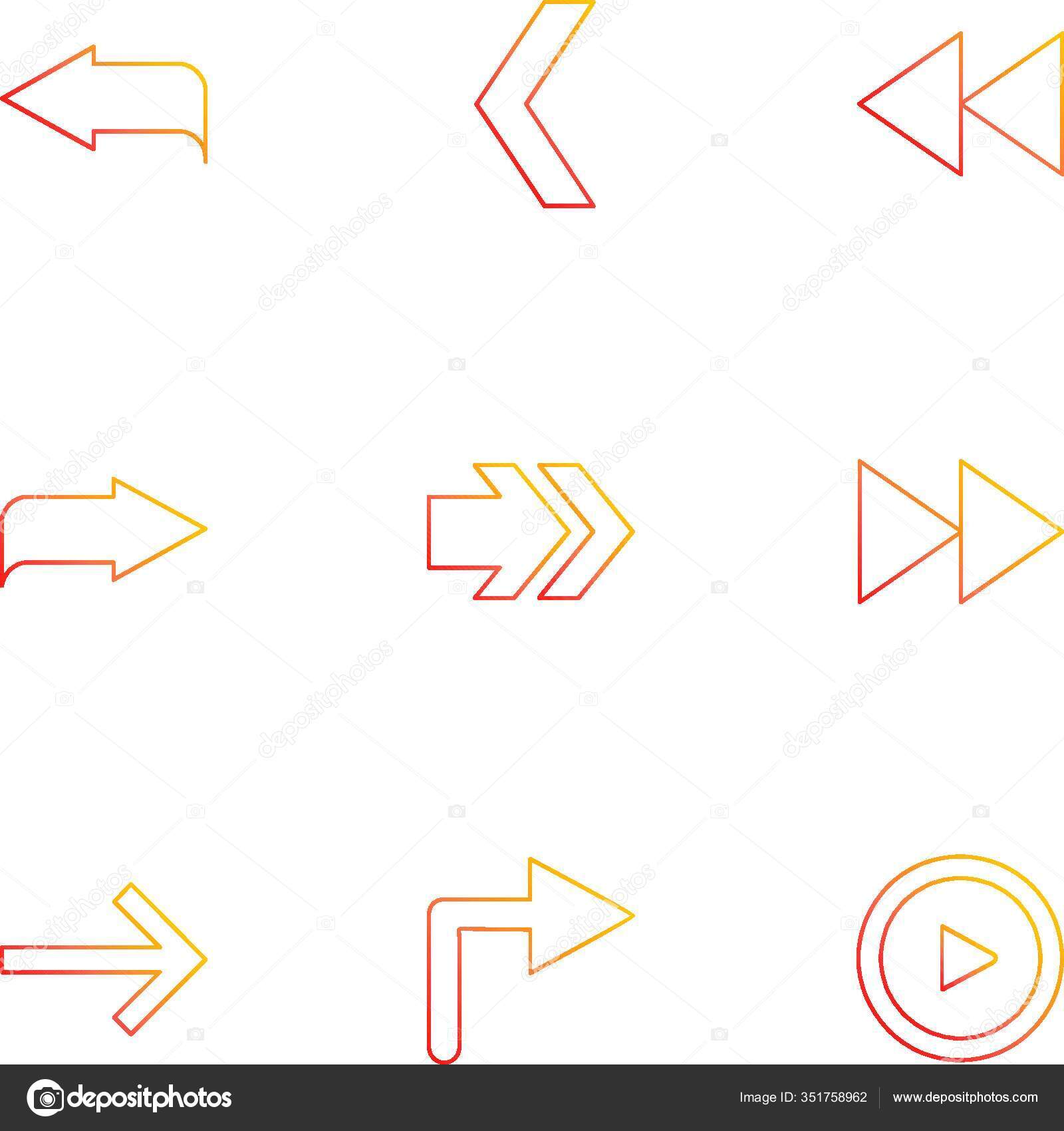 Vector Icons Isolated White Background Stock Vector Image by ...