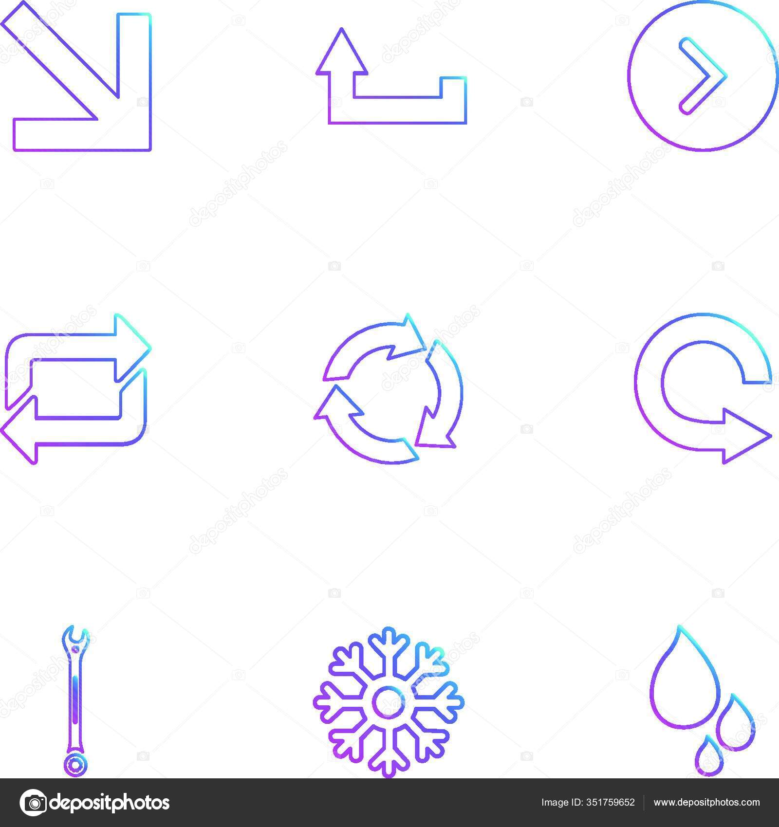 Vector Icons Isolated White Background Stock Vector Image by ...