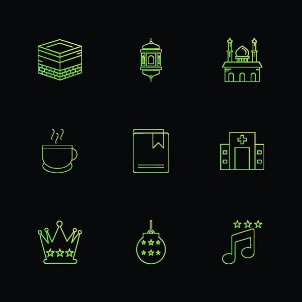 Vector Icons Black Background Stock Vector Image by ©PantherMediaSeller ...