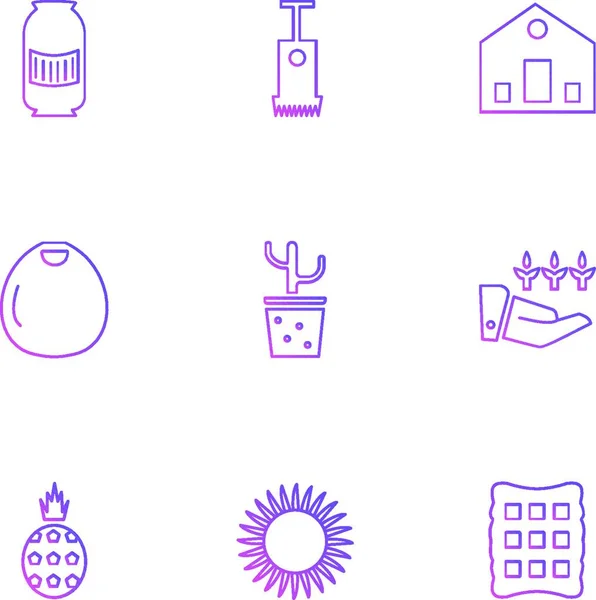 Vector Icons Isolated White Background Stock Vector by ...