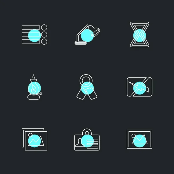 Vector Icons Black Background Stock Vector by ©PantherMediaSeller 351736250