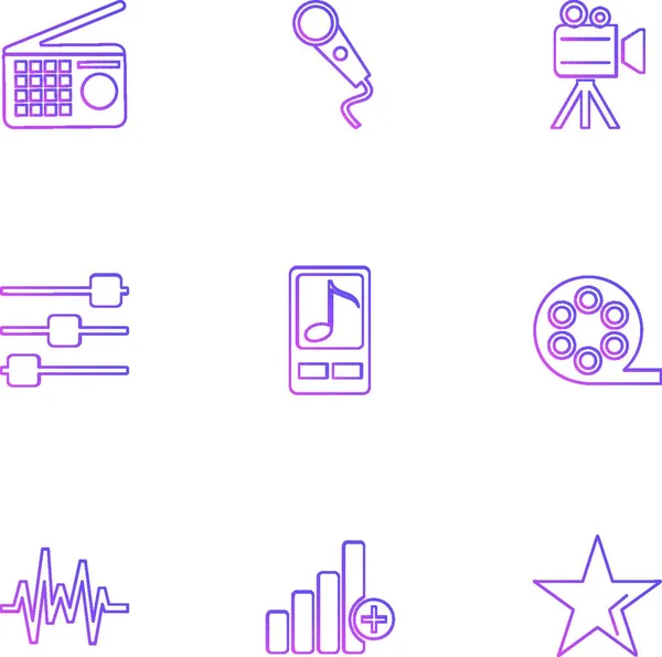 Vector Icons Isolated White Background Stock Vector by ...