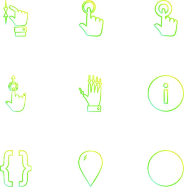 Vector Icons Isolated White Background Stock Vector By