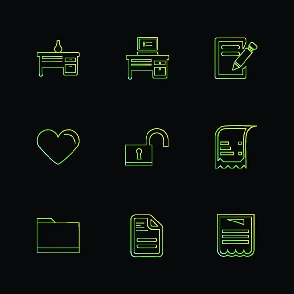 Vector Icons Black Background Stock Vector by ©PantherMediaSeller 351746728