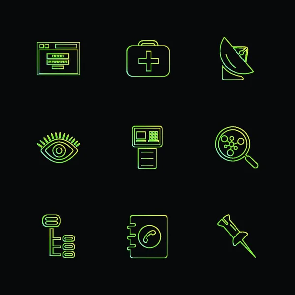 Vector Icons Black Background Stock Vector Image by ©PantherMediaSeller ...