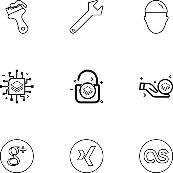 Vector Icons Isolated White Background Stock Vector Image by ...