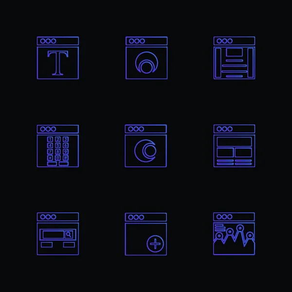 Vector Icons Black Background Stock Vector by ©PantherMediaSeller 351736250