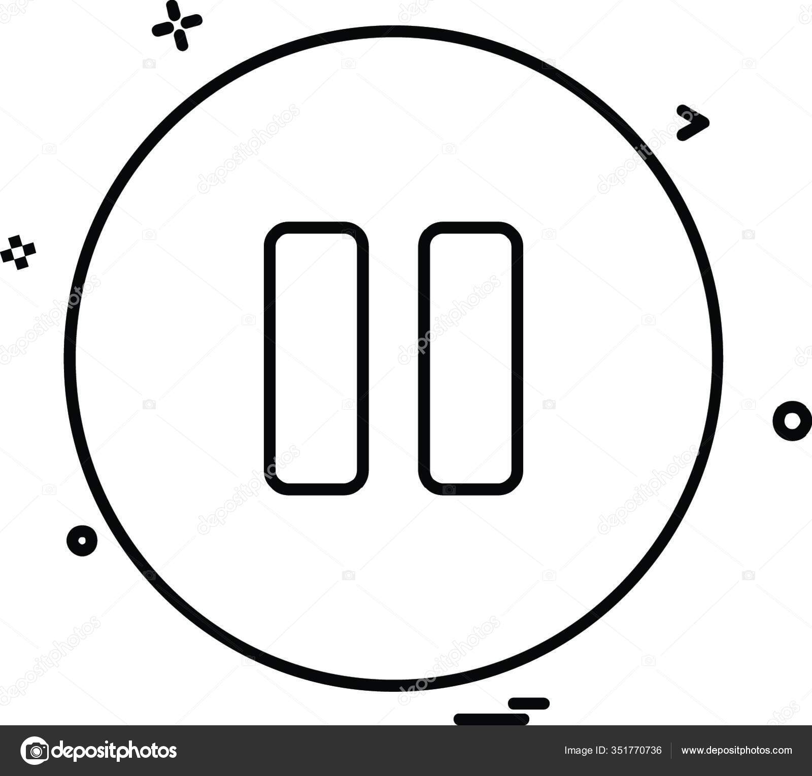 Pause Button Icon Design Vector Stock Vector by ©PantherMediaSeller ... Pause Button Icon Design Vector Stock Vector by ©PantherMediaSeller ...