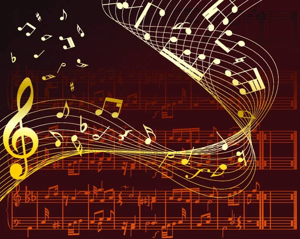 Vector Musical Notes Staff Background Design Use Stock Vector by ...