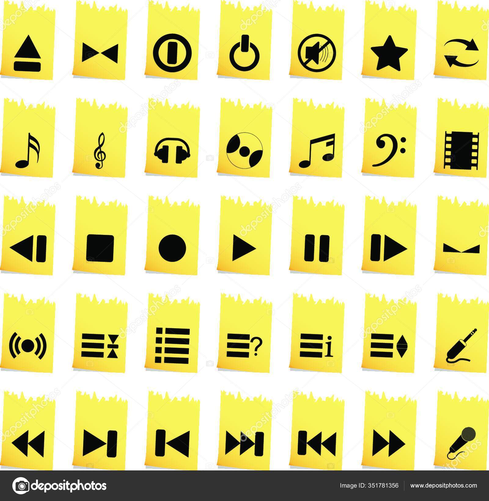 Vector Collection Different Music Themes Icons Stock Vector Image by ...