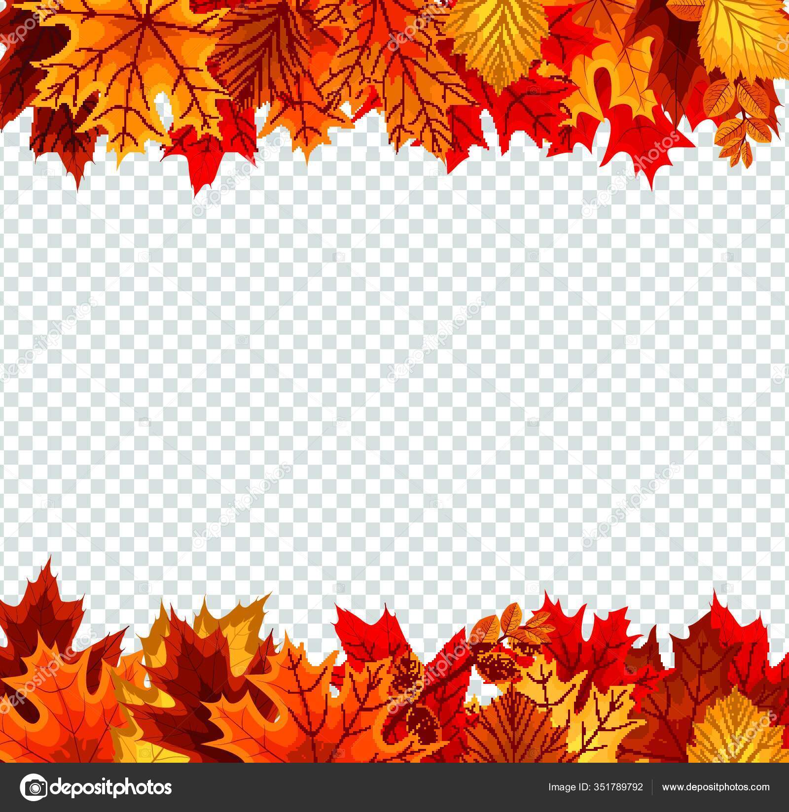 Abstract Vector Illustration Background Falling Autumn Leaves ...