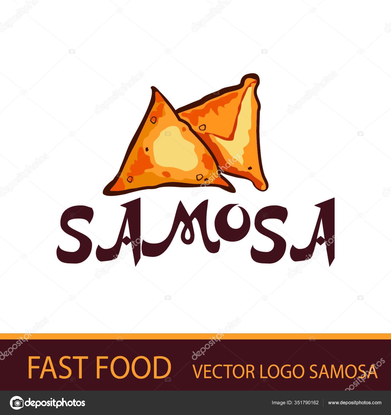 Samosa Fast Food Vector Logo Stock Vector by ©PantherMediaSeller 351790162