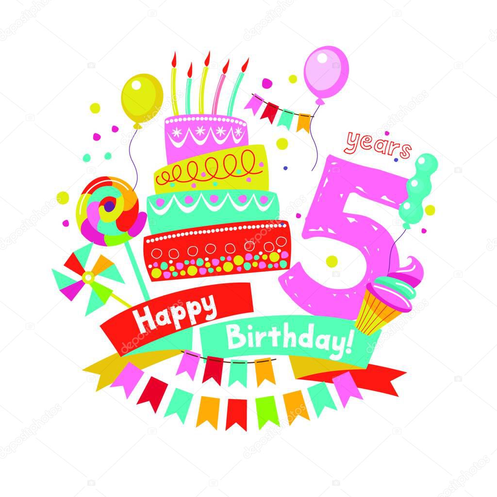 Felicidades Por Cumpleaños Invitación Una Fiesta Festiva Felicitaciones ...