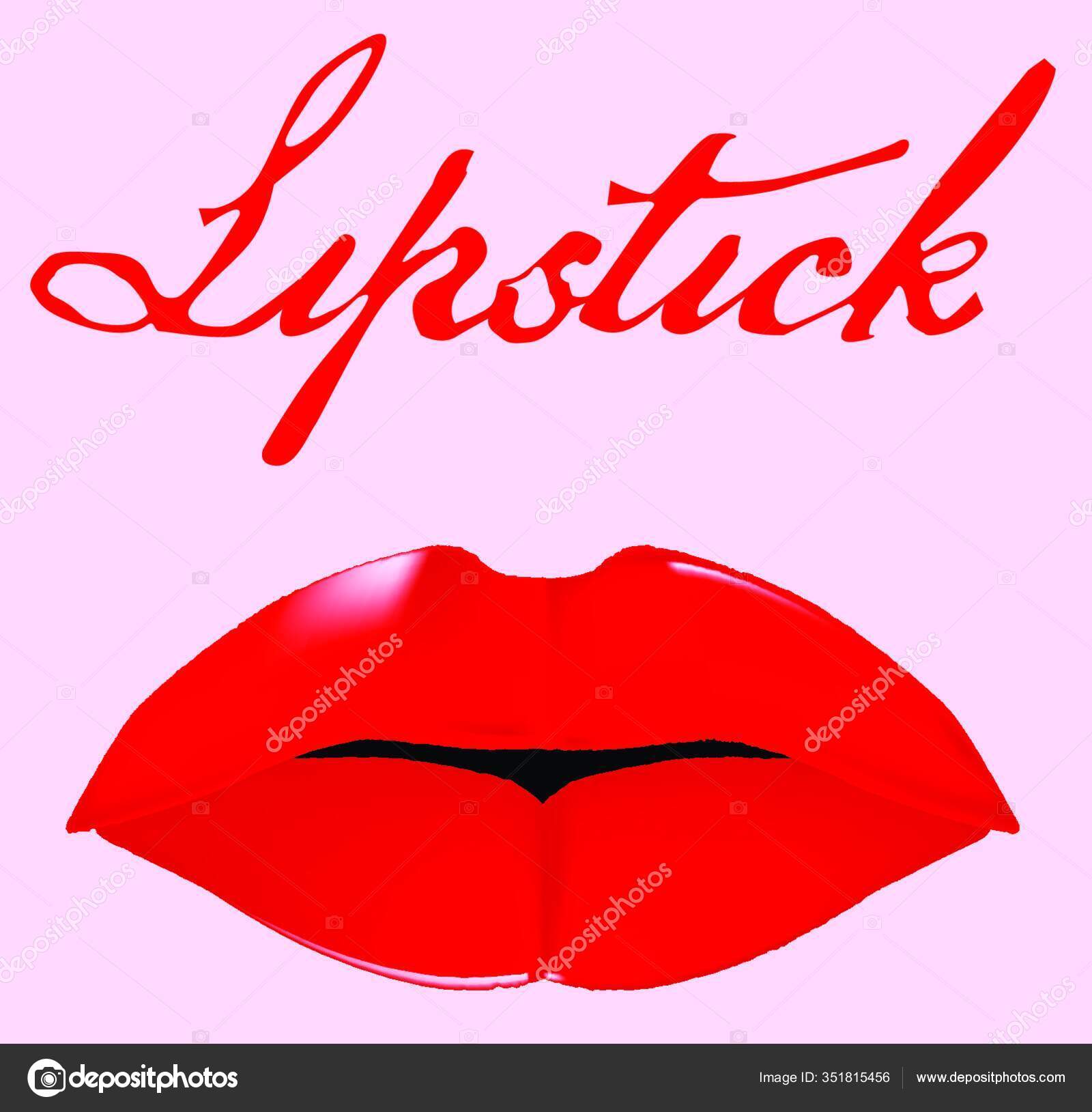 Text Lipstick Pair Painted Lips Stock Vector by ©PantherMediaSeller ...