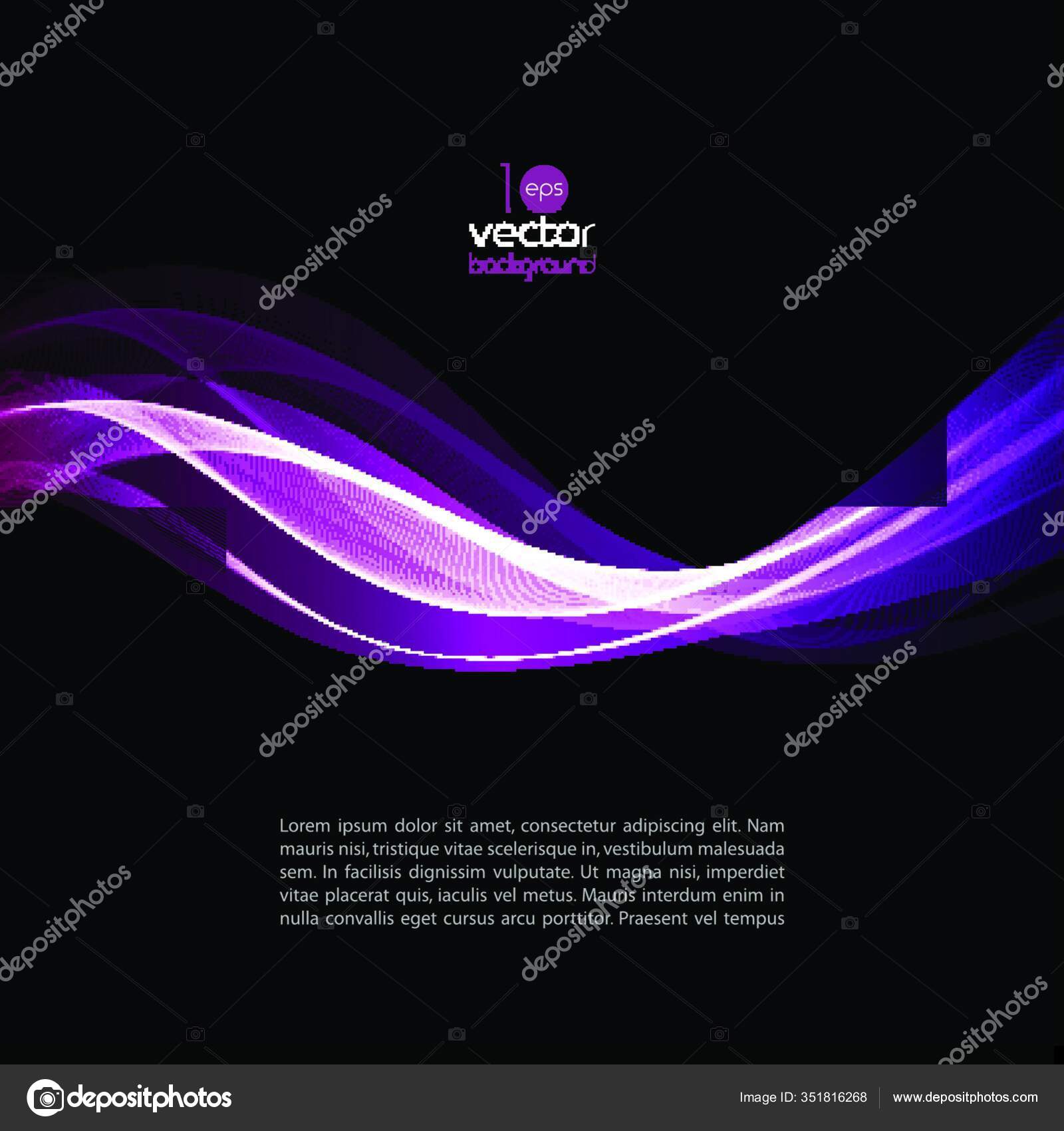 Shiny Color Smoke Waves Dark Vector Backgrounds Stock Vector by ...