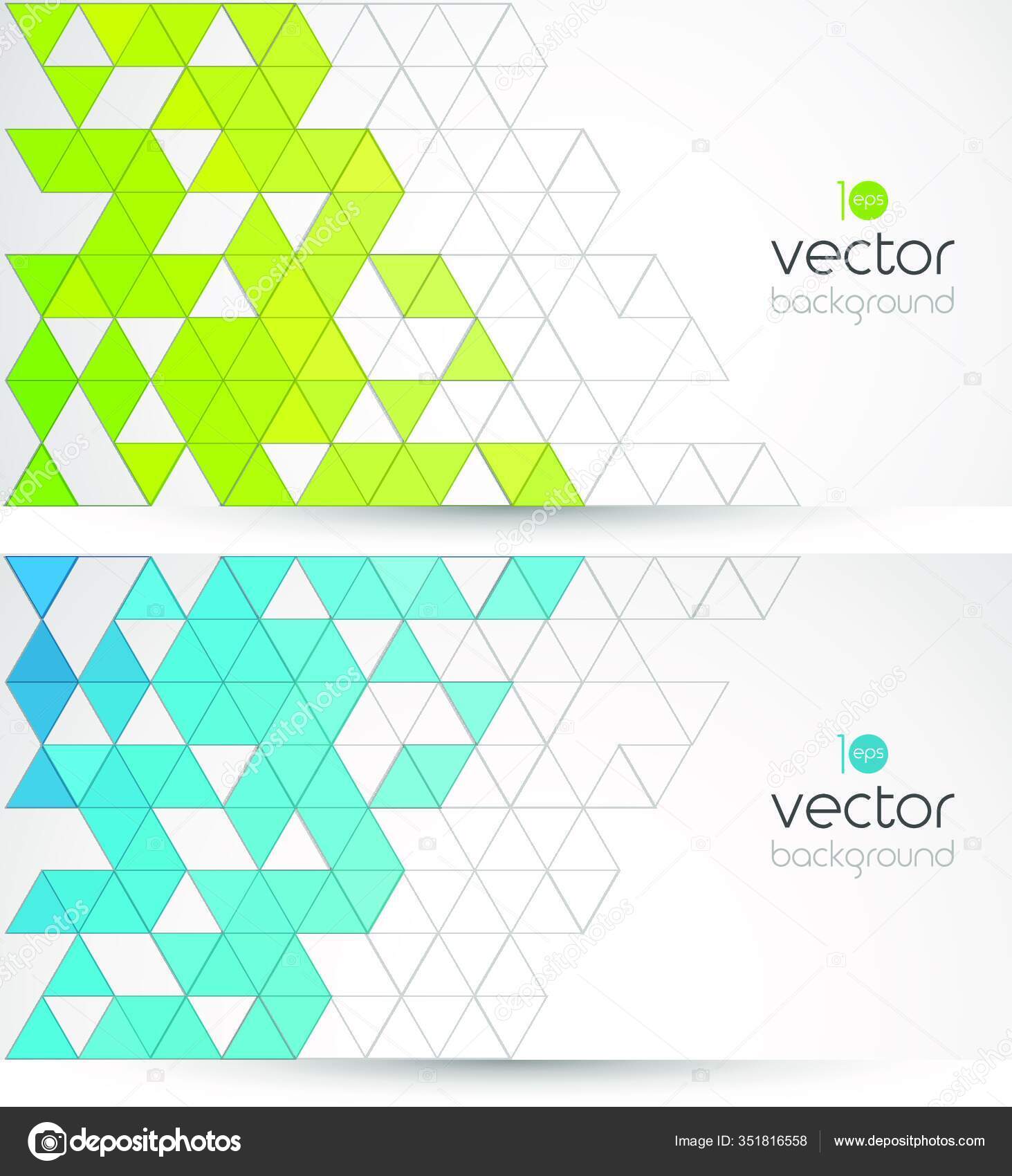 Abstract Technology Background Color Triangle Vector Illustration Stock ...